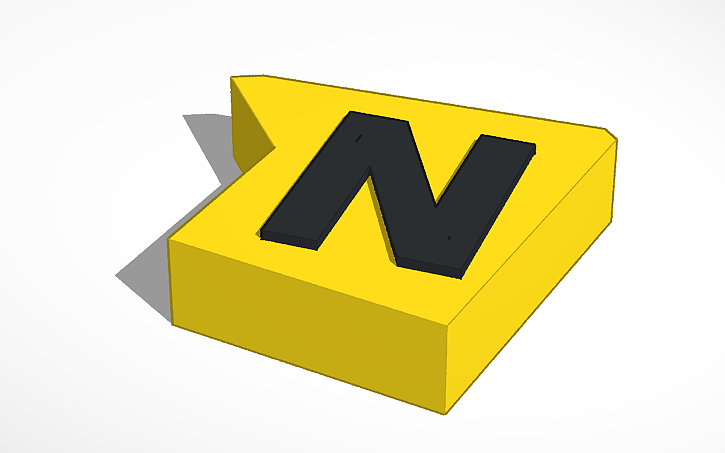 3D design Nitro Type NT Gold Sticker | Tinkercad