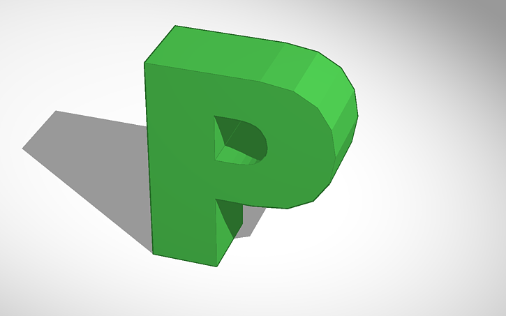 3D design Letter-P - Tinkercad