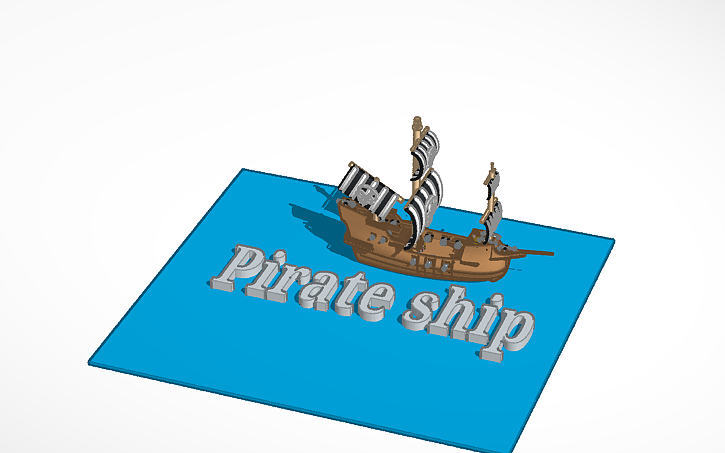 3D design Pirate Ship - Tinkercad