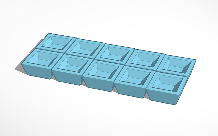 3D design ice block tray - Tinkercad