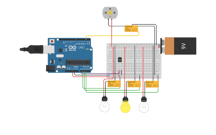 Circuit design Robótica - Semana 10 - Trabajo práctico 3 | Tinkercad