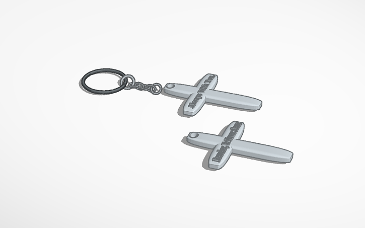 3D design Cross Keychain - Tinkercad