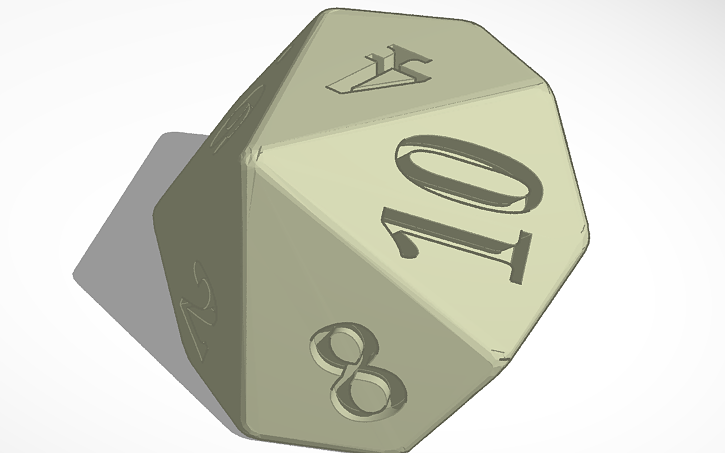 3D design D10 - Tinkercad