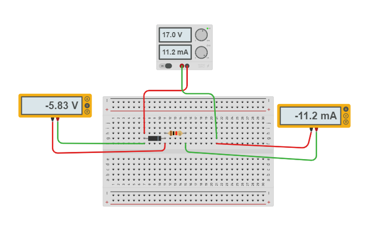 Circuit design Zener Diode | Tinkercad