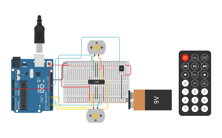 Circuit Design Arduino Rc Car With Tinker Cad Tinkerc