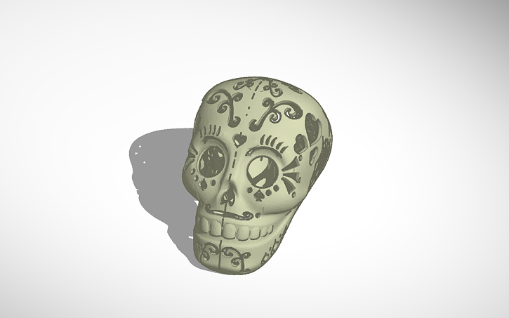 3D design Sugar Skull - Tinkercad