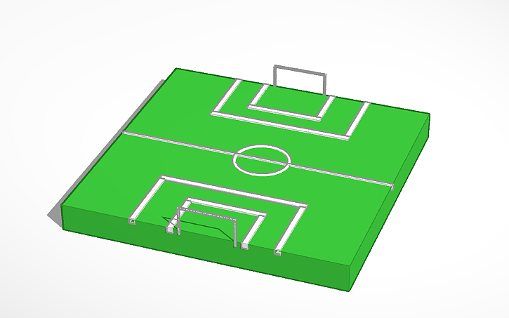 3D design soccer field - Tinkercad