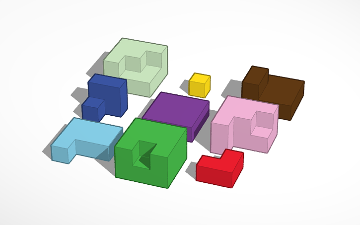 3D design Quadrat geomàgic d'un cub 3x3x3 (Lee Sallows) | Tinkercad