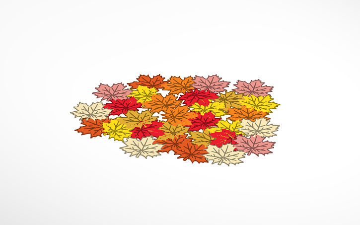 3D design Autumn Leaves - Tinkercad