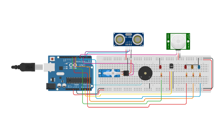 Circuit design Smart Home - Tinkercad