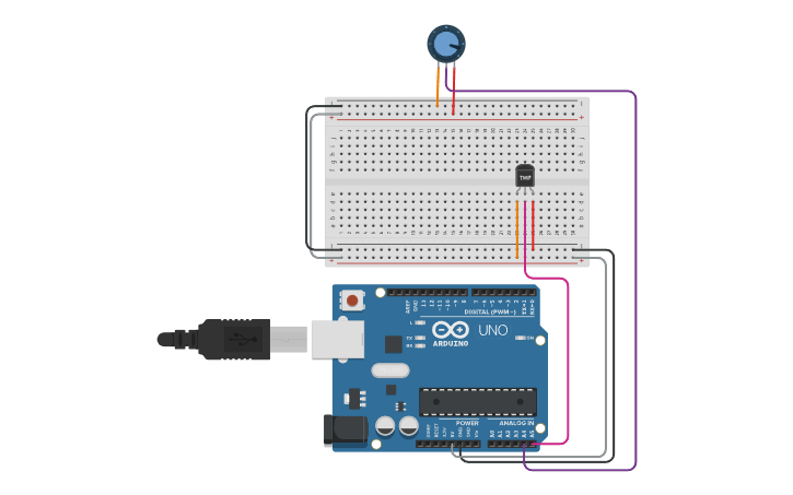 Circuit design Temperature and Humidity Sensor RD - Tinkercad