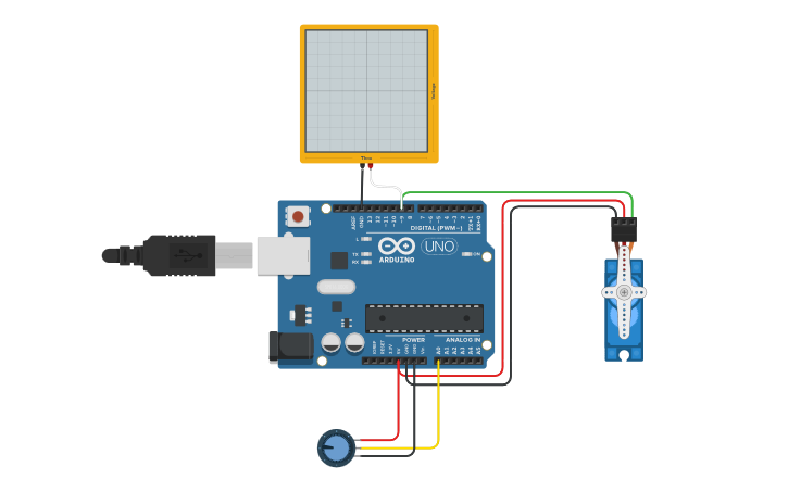 Circuit design ServoMotor_potencjometr - Tinkercad