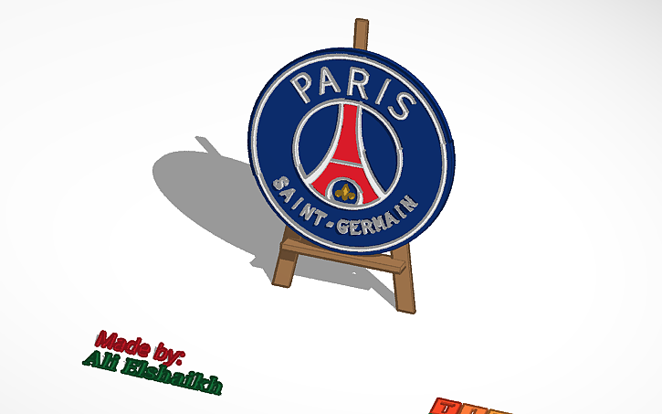 3D design 3D Paris Saint-Germain Logo - Tinkercad