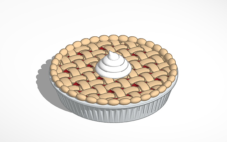 3D design An Attempt at a Cherry Pie - Tinkercad