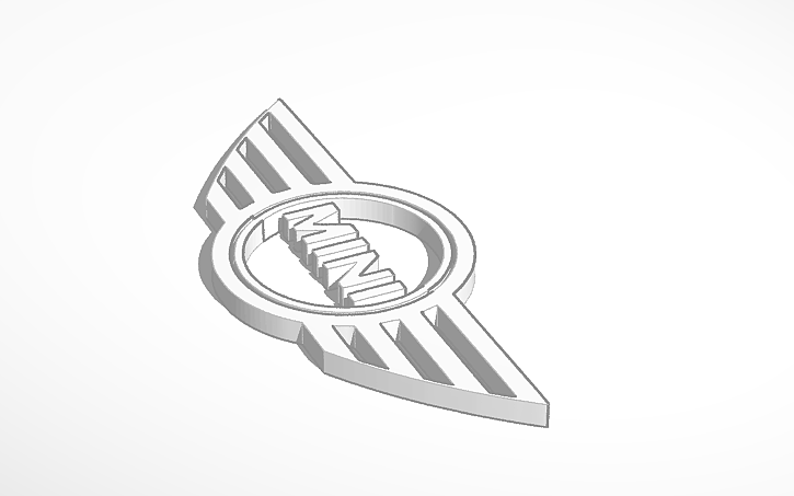 3D design Mini Cooper logo - Tinkercad