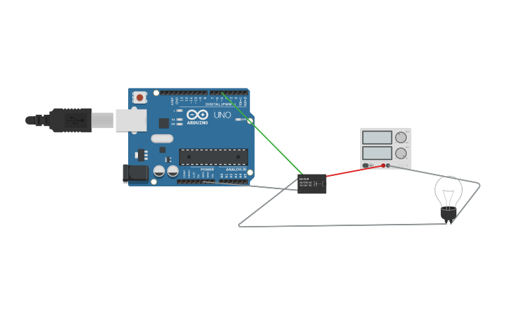 Circuit design relay - Tinkercad