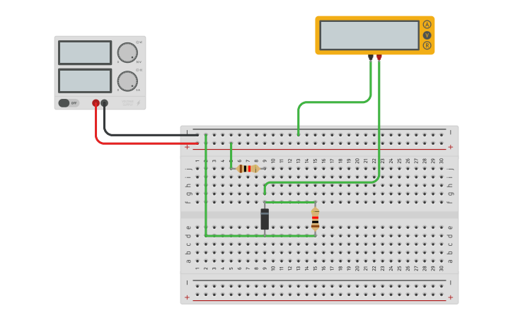 Circuit design Zener diode Regulator - Tinkercad
