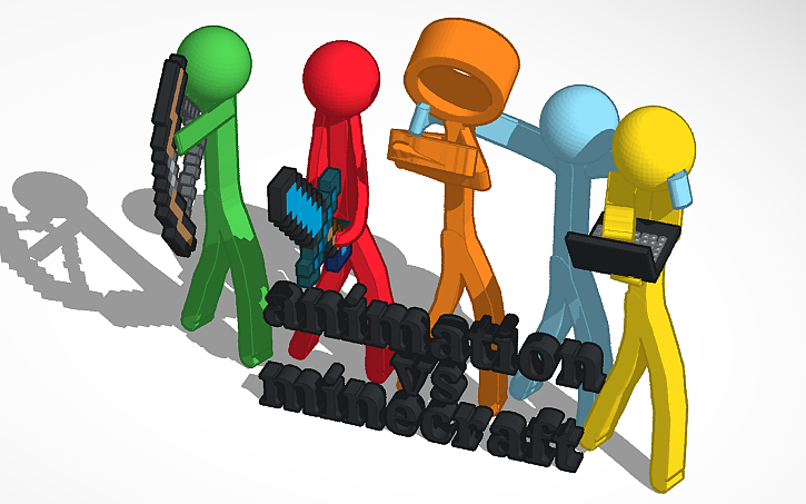 3d Design Animation Vs Minecraft Tinkercad