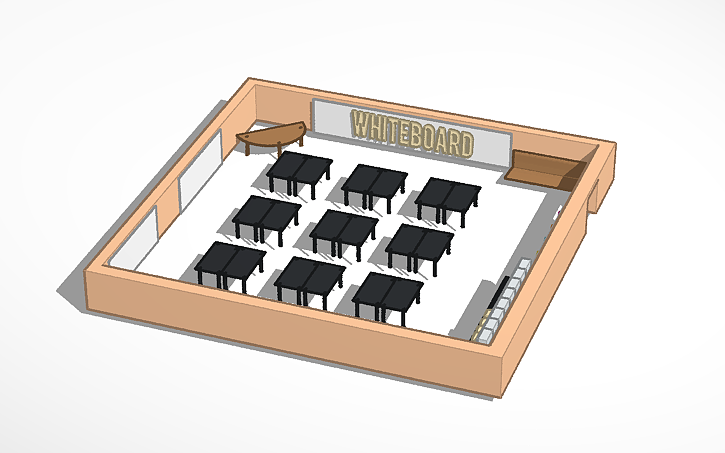 3D design Classroom Layout - Tinkercad