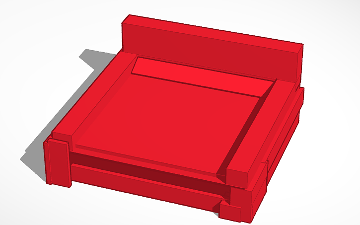3D design hidden shelf - Tinkercad