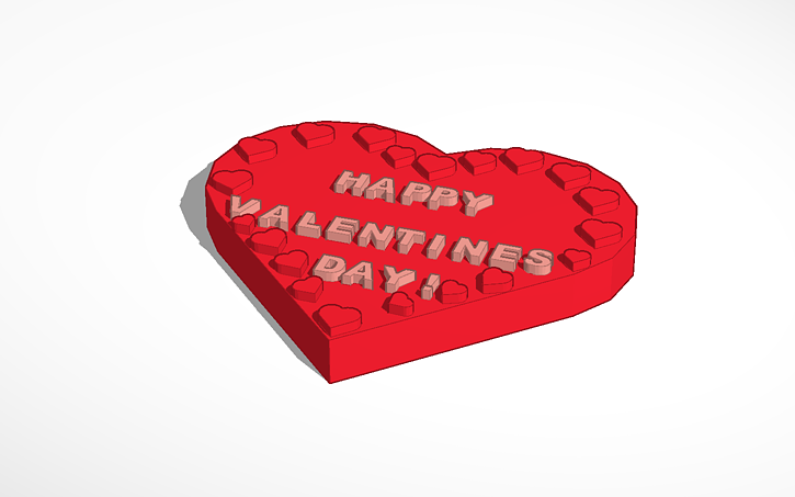 3D design Valentine - Tinkercad