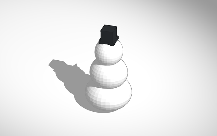 3D design snowman - Tinkercad