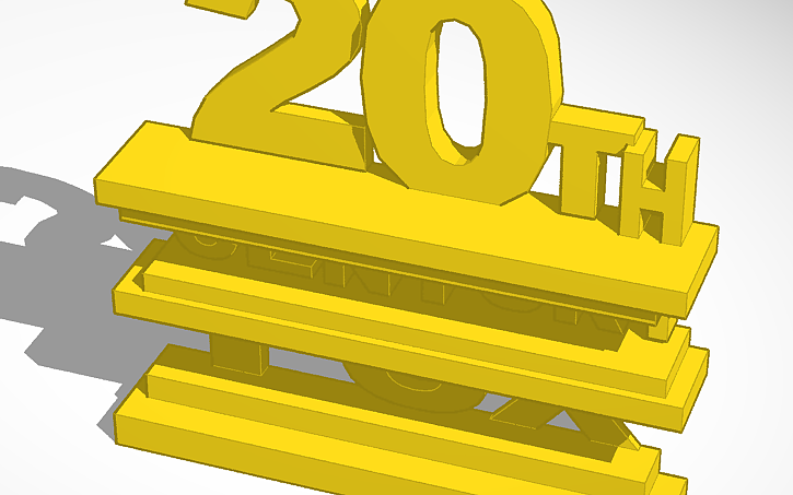 3D design 20th century fox - Tinkercad