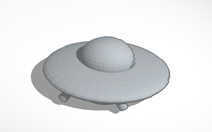 3D design flying saucer - Tinkercad