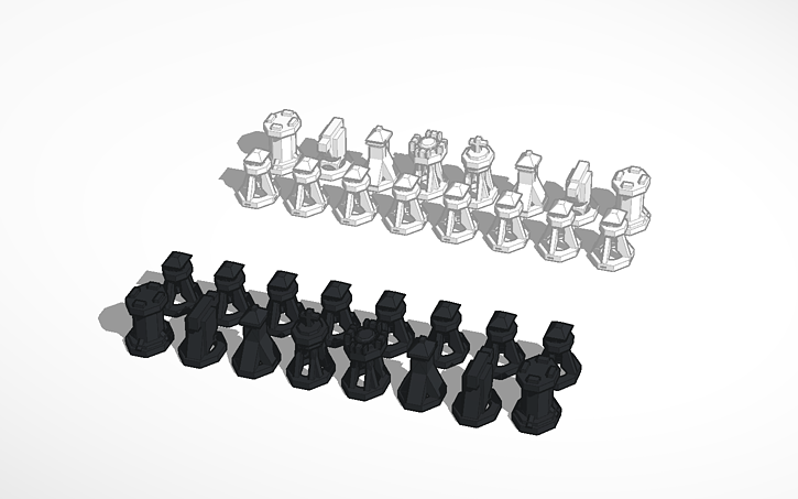 3D design Chess Pieces | Tinkercad