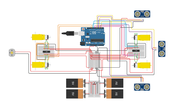 Circuit design Robot - Tinkercad
