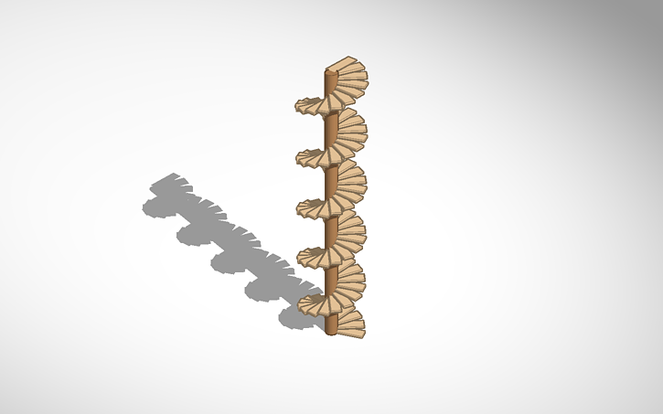 3D design Spiral staircase - Tinkercad