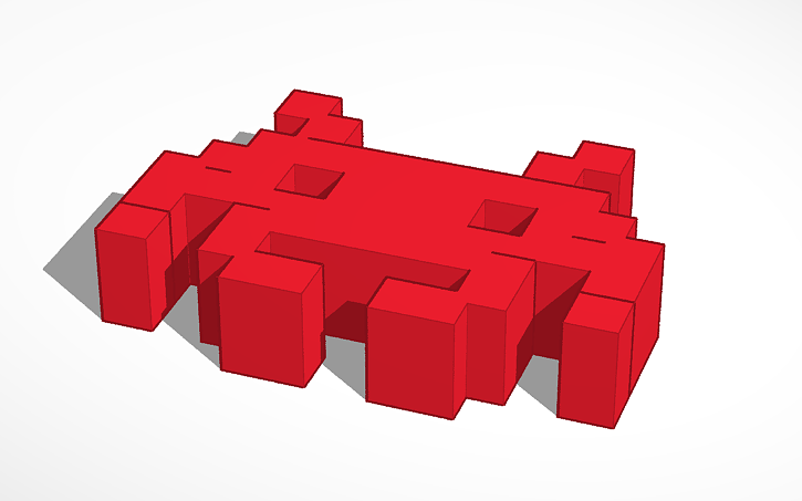 3D design Space Invader | Tinkercad