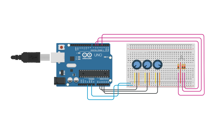 Circuit Design Potentiometer Tinkercad
