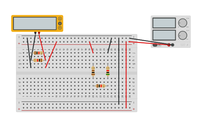 Circuit design Medir voltaje | Tinkercad
