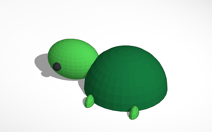 3D design Cute Little Turtle - Tinkercad
