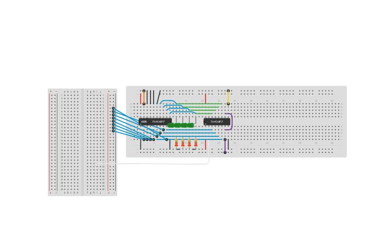 Circuit design Program counter - Tinkercad