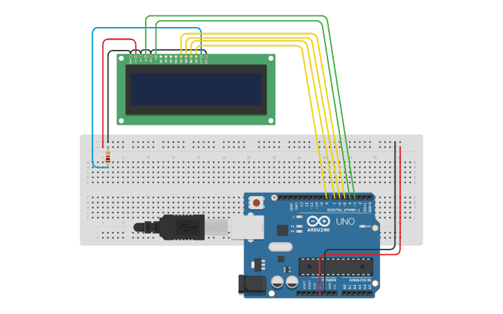 Circuit design Copy of LCD | Tinkercad