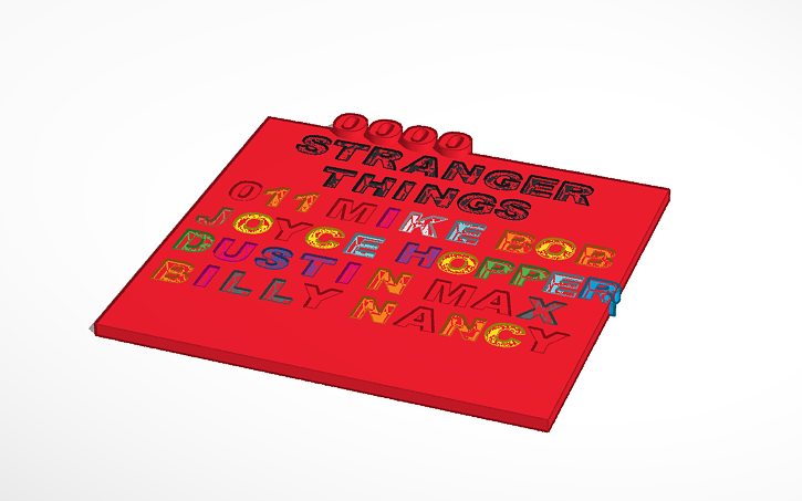 3D design stranger things - Tinkercad