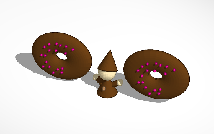 3D design Choclate Doughnut Wizard #WIZ | Tinkercad