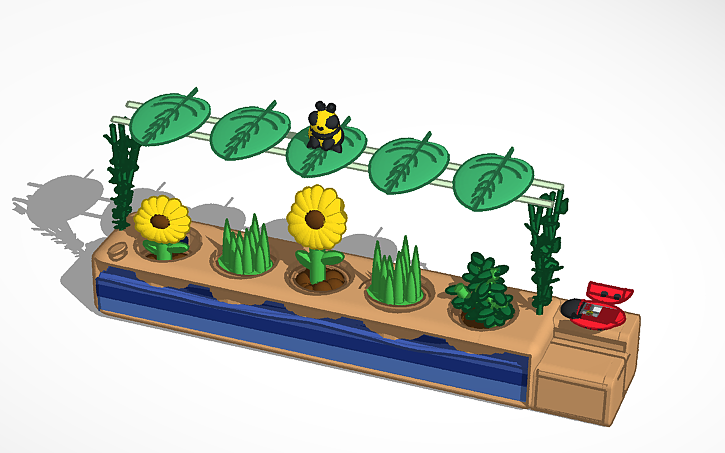 3D design HortiHelp w plants - Tinkercad