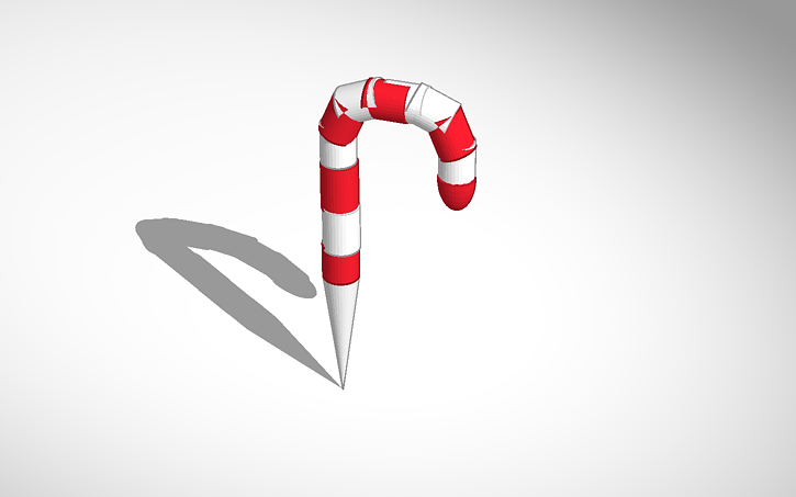 3D design candy cane | Tinkercad