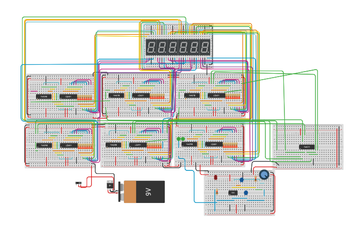 Circuit Design Digital Clock Without Microcontroller Tinkercad