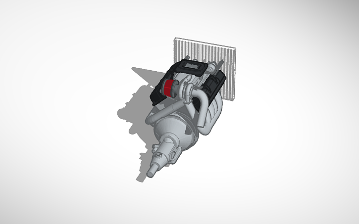 3D design Turbocharged diesel engine - Tinkercad