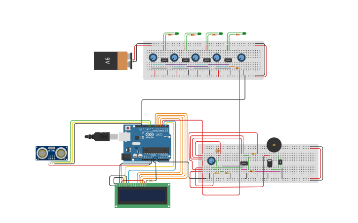 Circuit design Water Level Monitoring Circuit Using Distance Sensor and ...