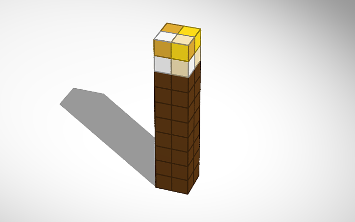 3D design A minecraft torch - Tinkercad