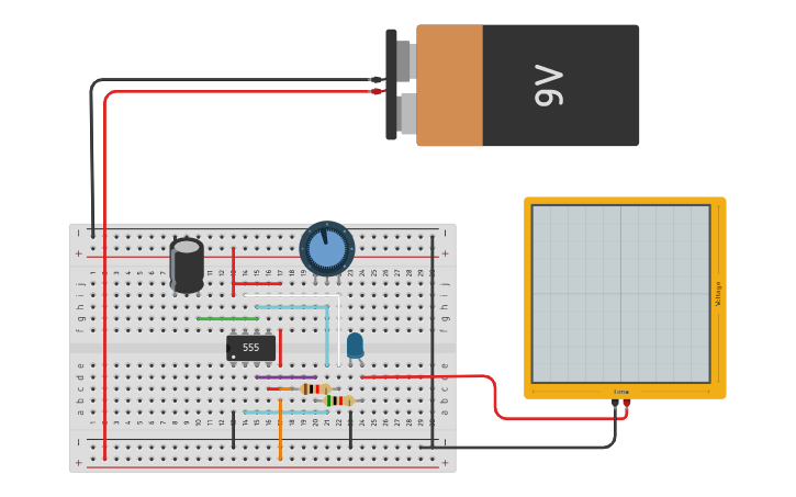 Circuit Design Ic 555 Tinkercad