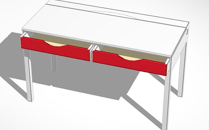 3D design computer table - Tinkercad