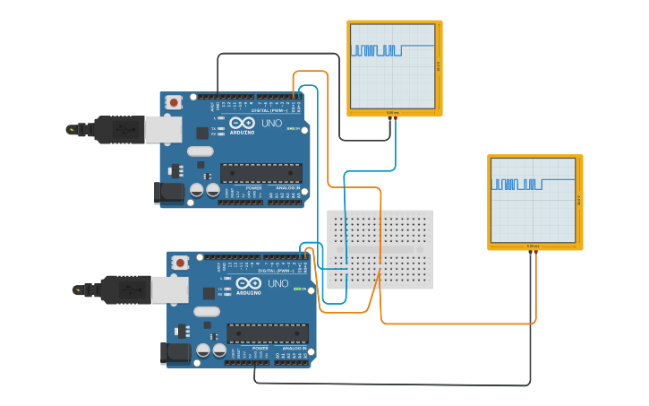 Circuit Design Serial Communication Tinkercad