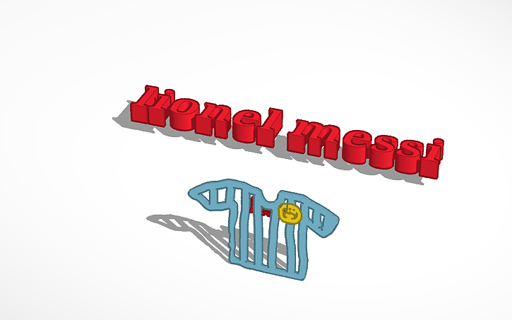 3D design argentina top messi | Tinkercad