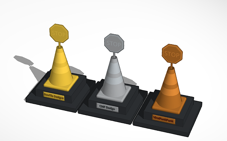 3D design Trophies (Cone Contest) - Tinkercad
